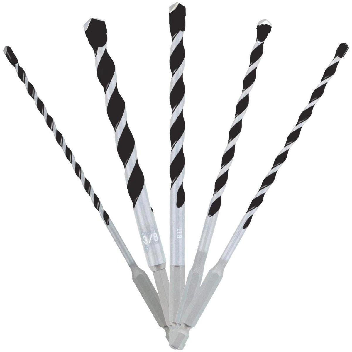 Diablo Multi-Material Carbide-Tipped Rotary Hammer Drill Bit Set (5 ...