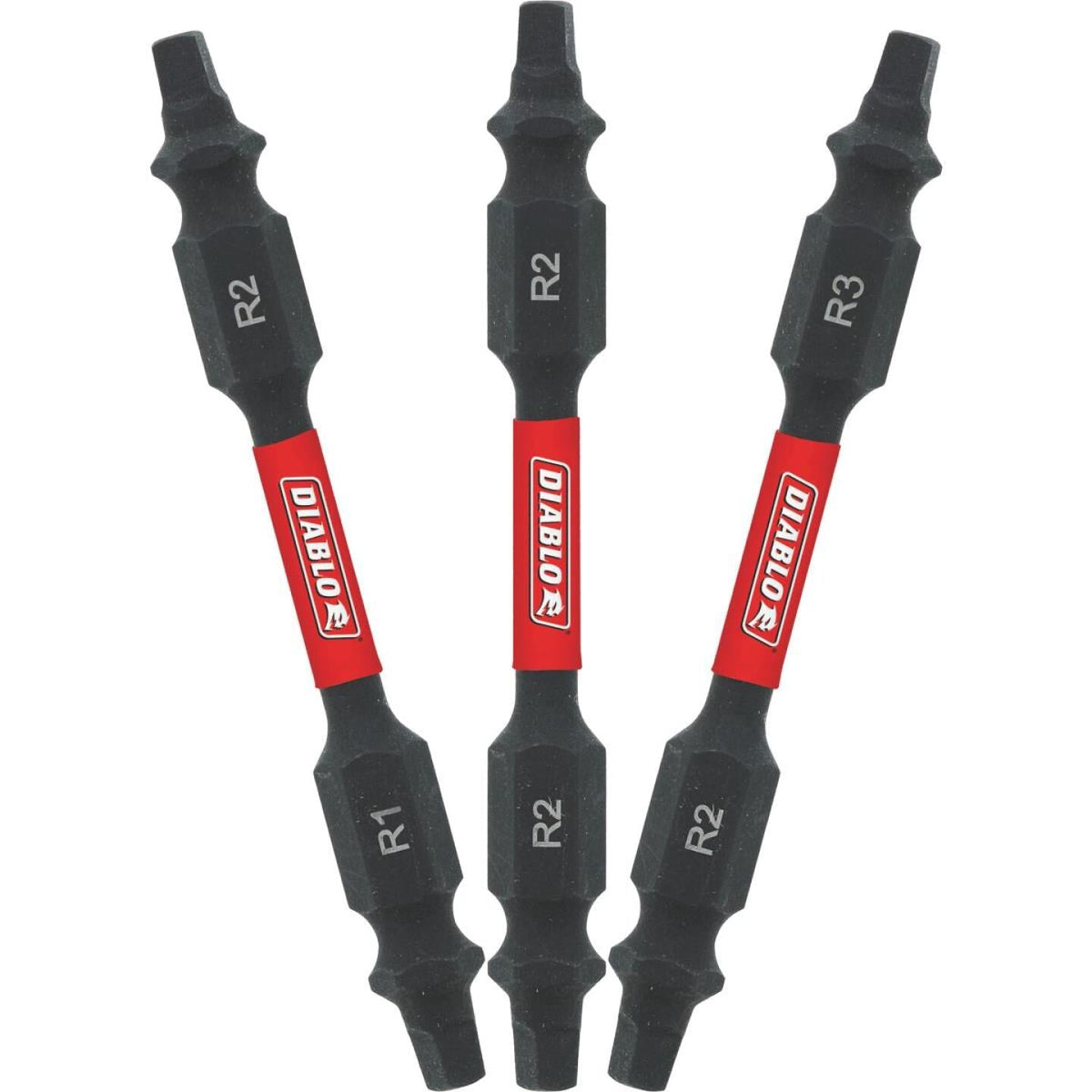 Diablo 3-Piece Square Recess 2-1/2 In. Power Double-End Screwdriver Bit ...
